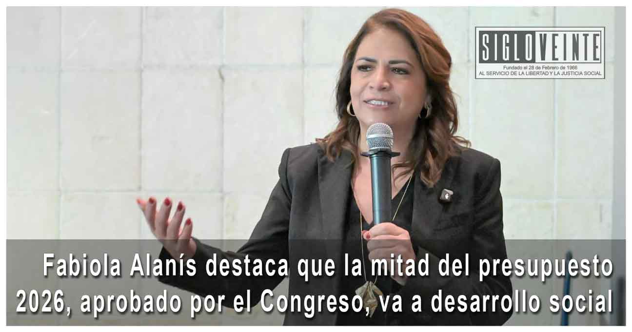 Fabiola Alanís destaca que la mitad del presupuesto 2026, aprobado por ...